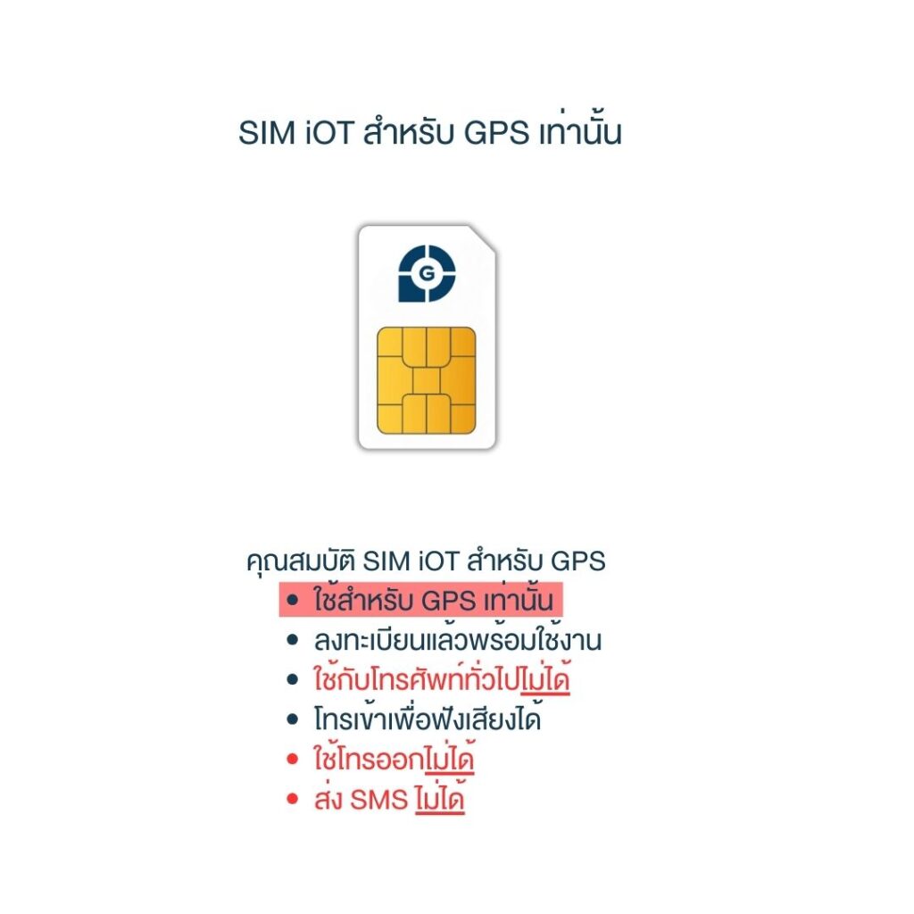 Sim Iot สำหรับใช้งานกับ Gps Tracker Gpsdd